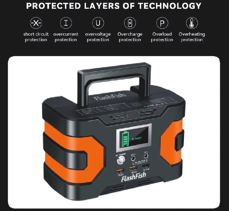 FlashFish EA150 | FlashFish Power Station | FlashFish Battery Generator | 200W Peak Output ...